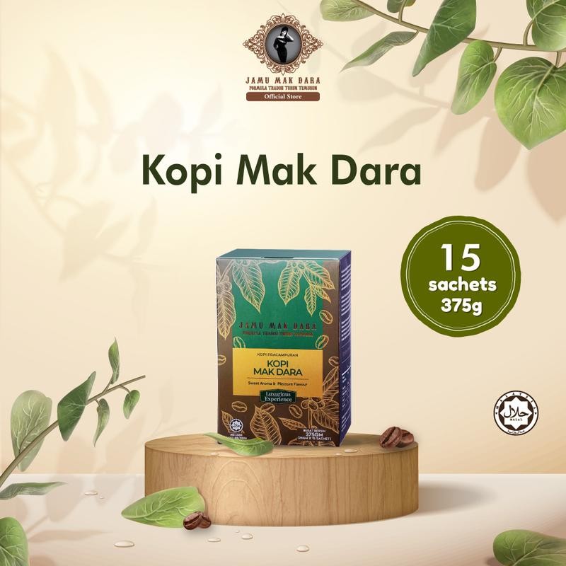 KOPI MAK DARA Kopi Arabika dengan Krimer Tanpa Tenusu & Gula Nano 15 ...