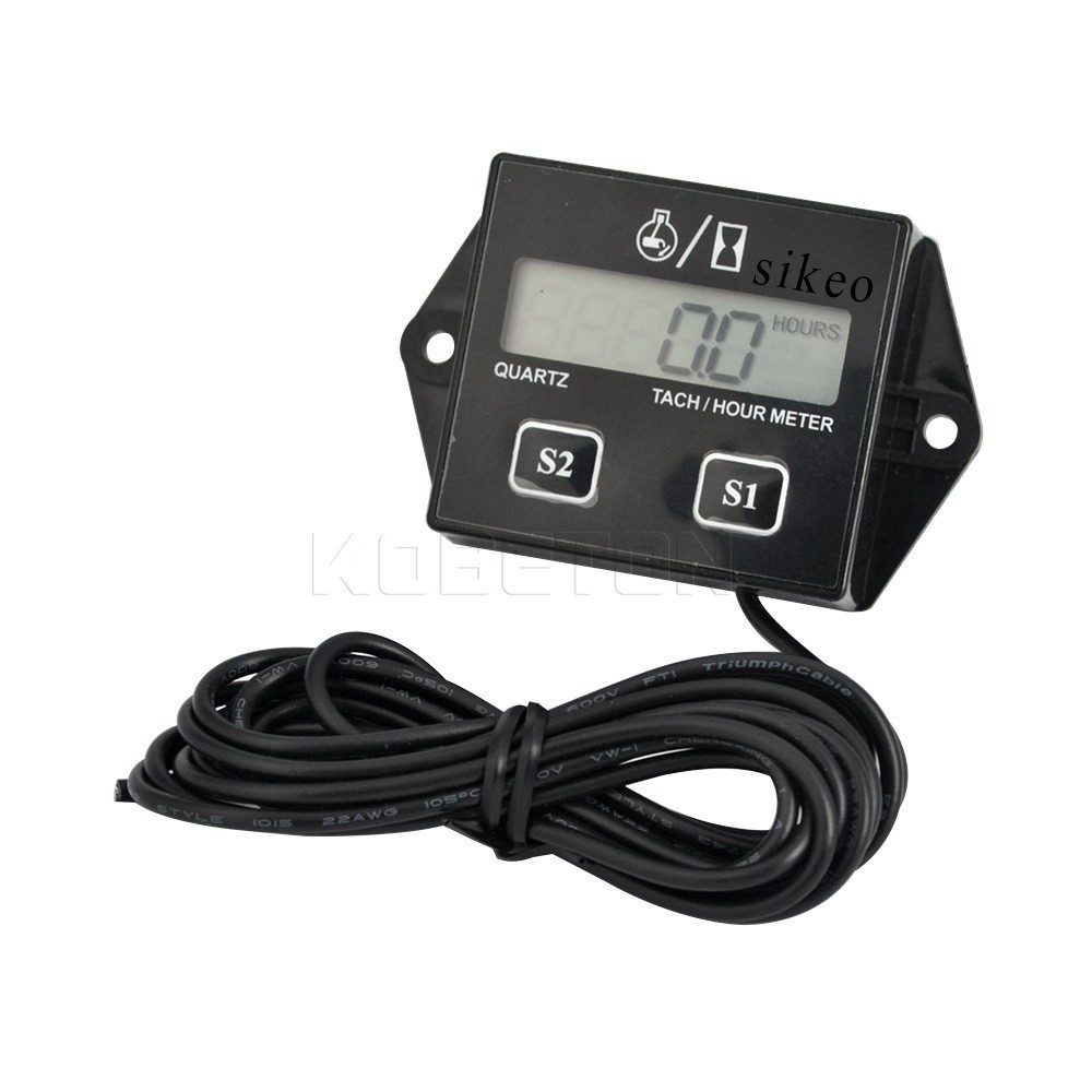 Digital Engine Tach Hour Meter Tachometer Gauge Engine RPM LCD Display | Shopee Malaysia