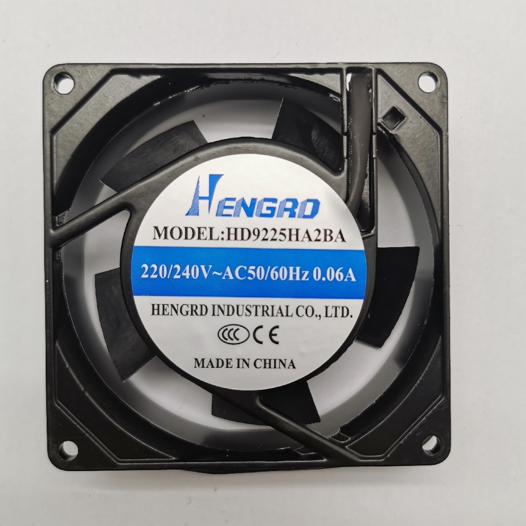 HENGRD 240VAC Axial Blower Fan with Ball Bearing 92 x 92 x 25mm (HD9225HA2BA) | Shopee Malaysia