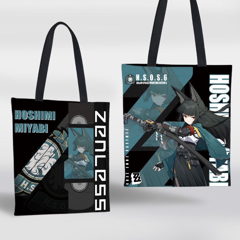 Zenless Zone Zero Animation Game Merchandise Canvas Tote Bag, Two ...