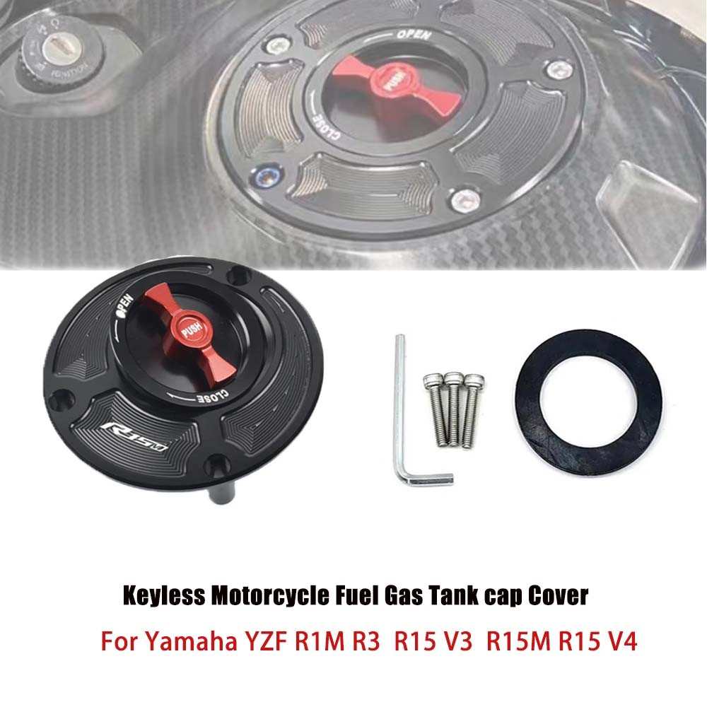 For Yamaha YZF R1M R1 R3 R15V3 R15M R15 V4 Keyless Motorcycle Fuel Gas ...