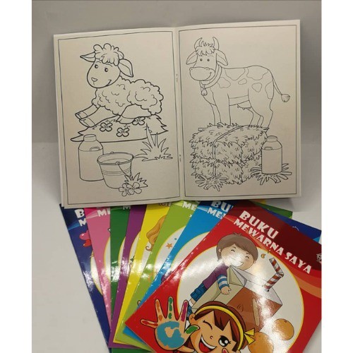 A4 Colouring Book / Buku Mewarna Saya Cartoon Fancy Activity Book ...