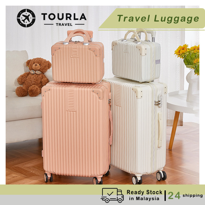 Travel Luggage 20/24/28 Inch Combination Double Lock ABS+PC Suitcase ...