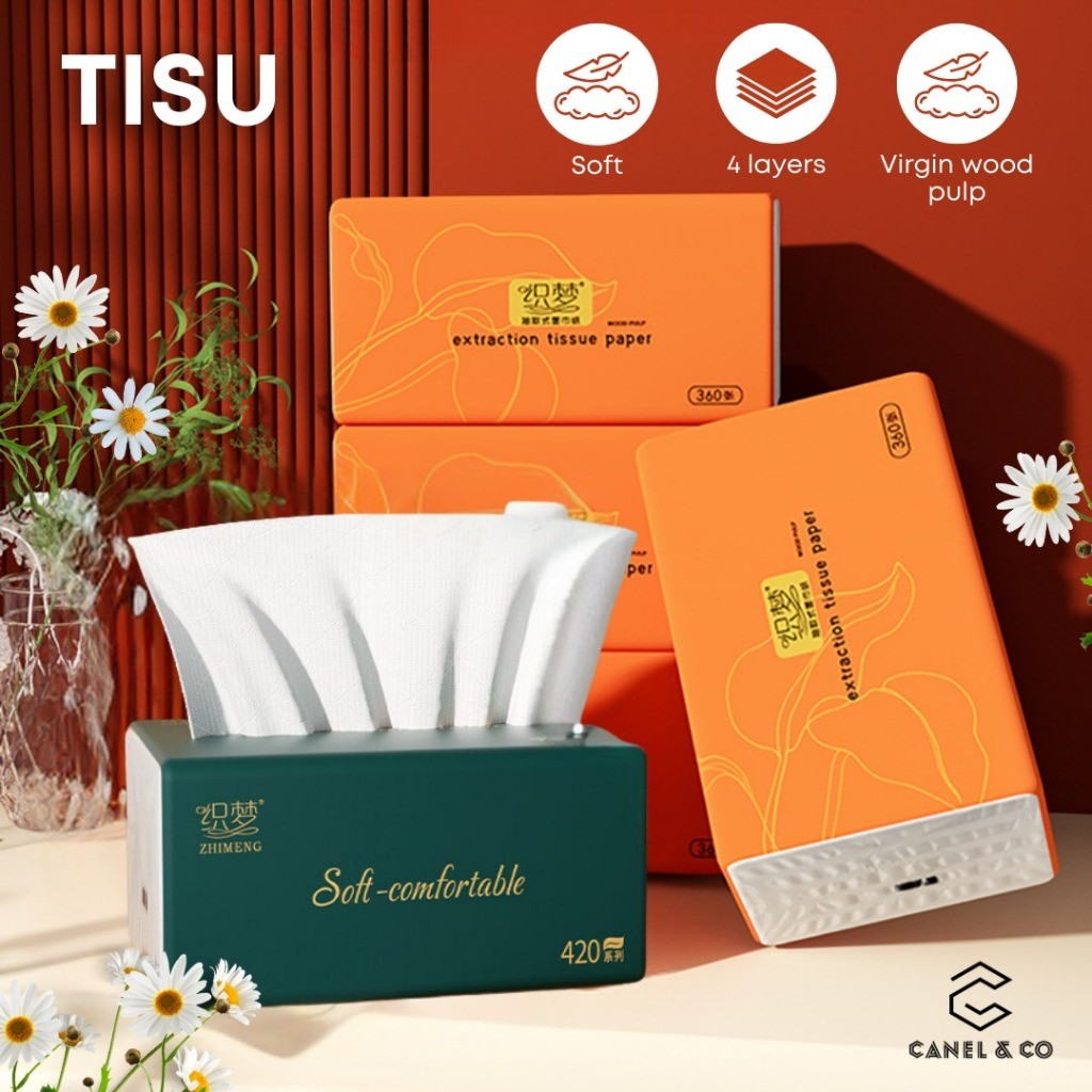 Botare Air-Cushion Face Tissue Paper 4 Ply layer tissue paper Tisu For ...