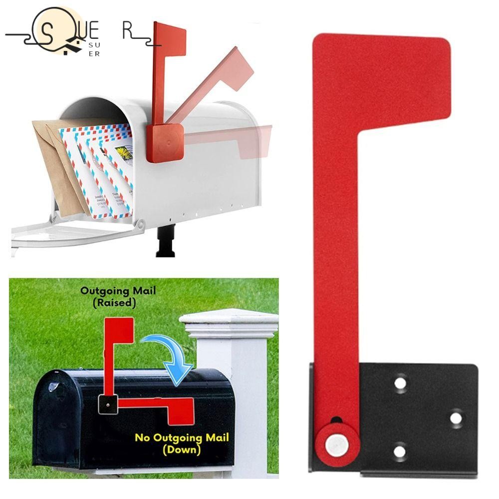 SUEREN Postbox Sign, Length: 19cm Metal Mailbox Flag, Universal Wall ...