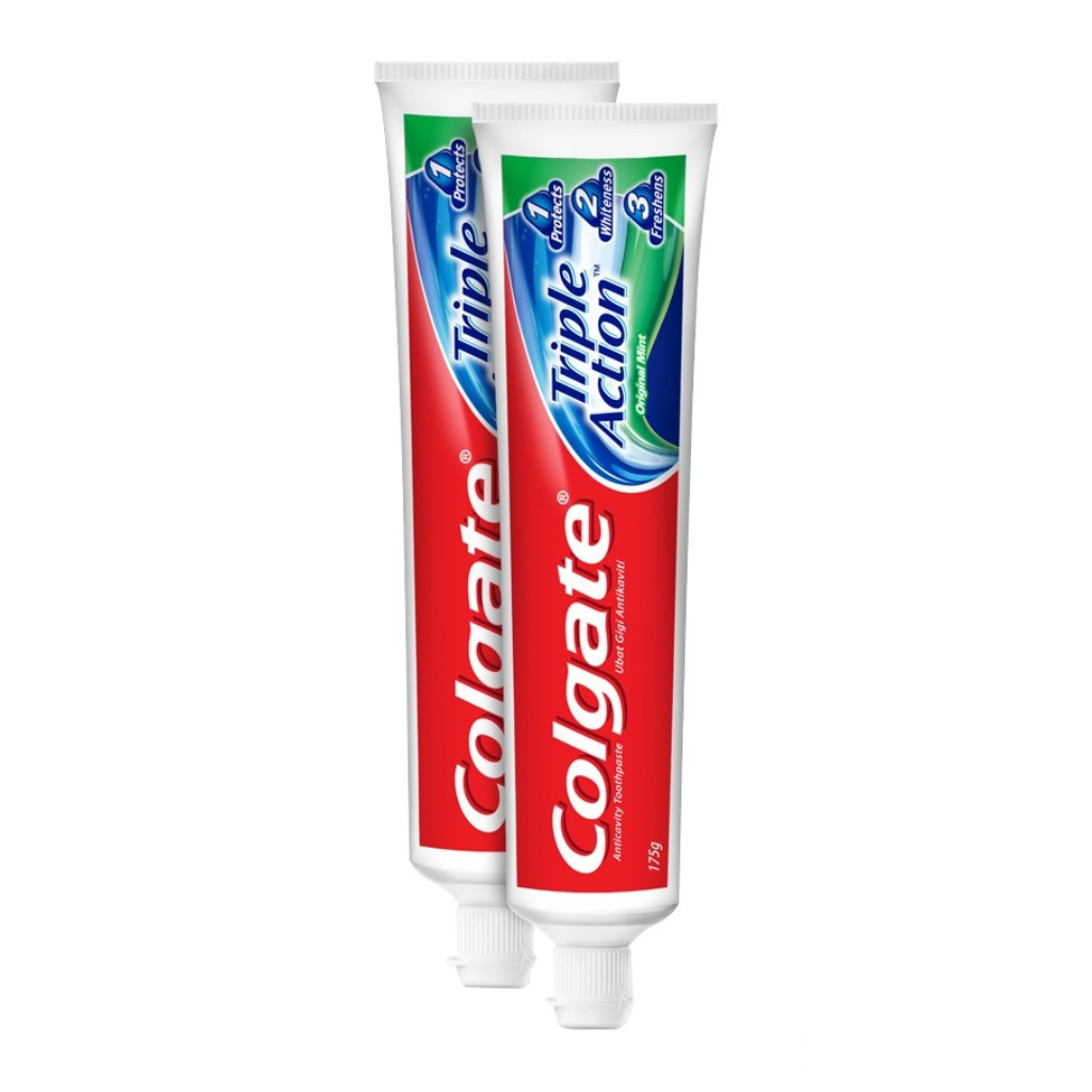 Ubat Gigi Colgate Anticavity | Toothpaste Triple Action Original Mint (175g x 2) | Shopee Malaysia