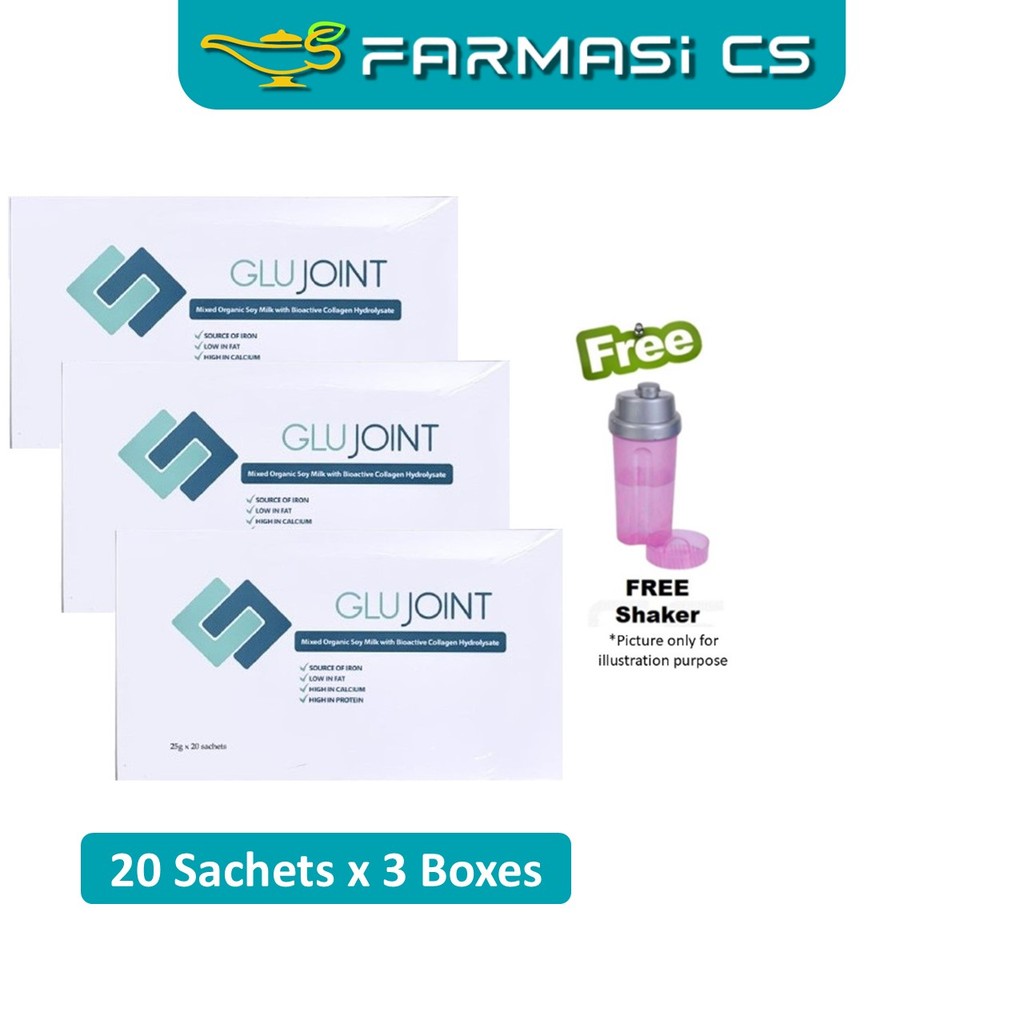 UHC GLUJOINT 20 Sachets x 3 Boxes FOC Shaker EXP:03/2027 [ Farmasi CS ...