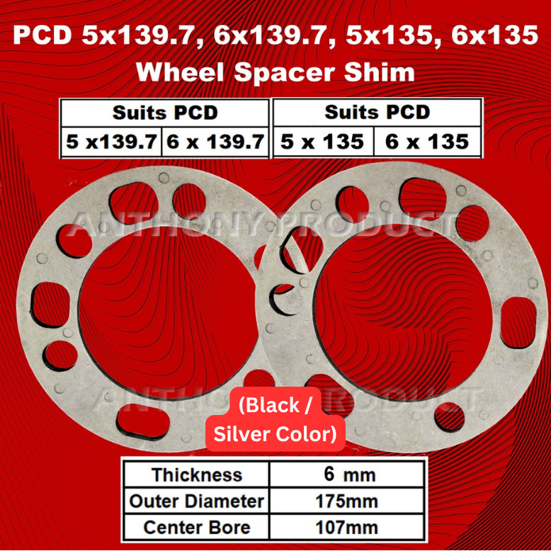 6MM 8MM Wheel Spacers Shim Universal 4x4 Aluminum Alloy 5/6 Lug ...