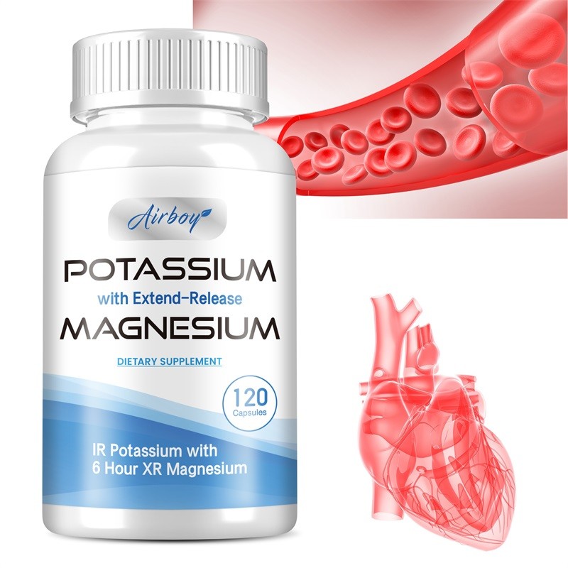 Potassium Magnesium Supplement - Potassium 99 mg + Magnesium 250 mg ...