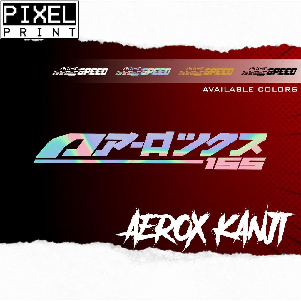 AEROX KANJI Stickers for Motorcycle Design Vinyl Sticker Waterproof ...
