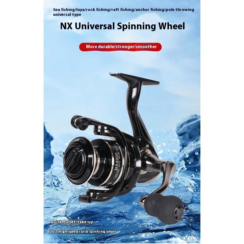 Smooth spinning wheel, fishing wheel, sea pole wheel, road and rock ...