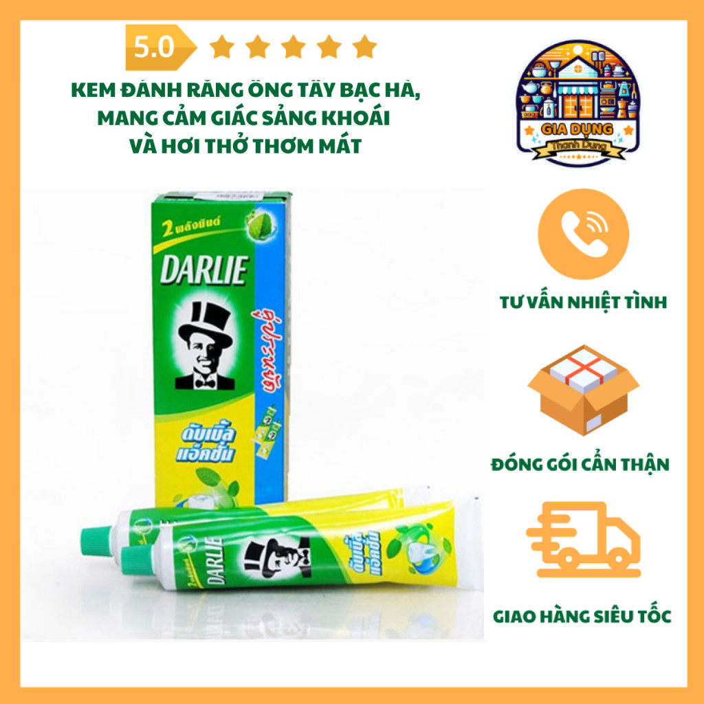 Ong Tay Mint Toothpaste with Lemon Mint Extract, Box of 2 Tubes Helps ...