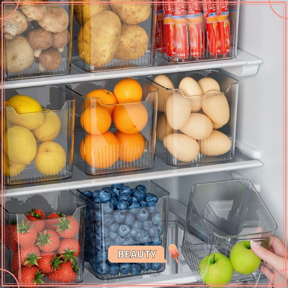 BEAUTYONE Fridge Organizer Rack, Fresh Preservation Kitchen Organizer ...