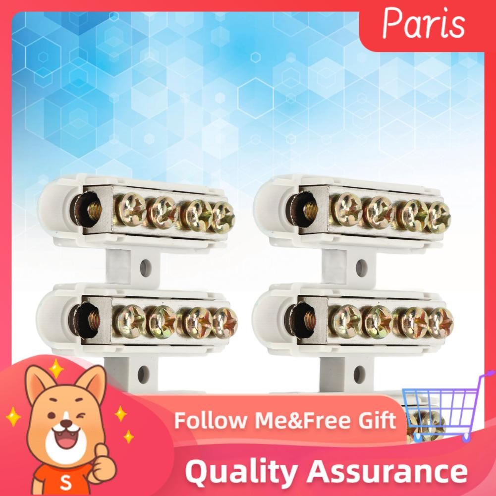 Superparis Inline Terminal Block Brass Conductor 3-Way Low 1000V 100A ...