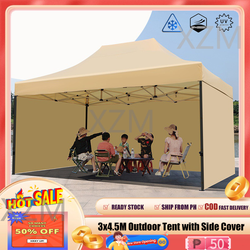 Outdoor Heavy Duty Tent with Side Wall 3x3/3x4.5M Retractable ...