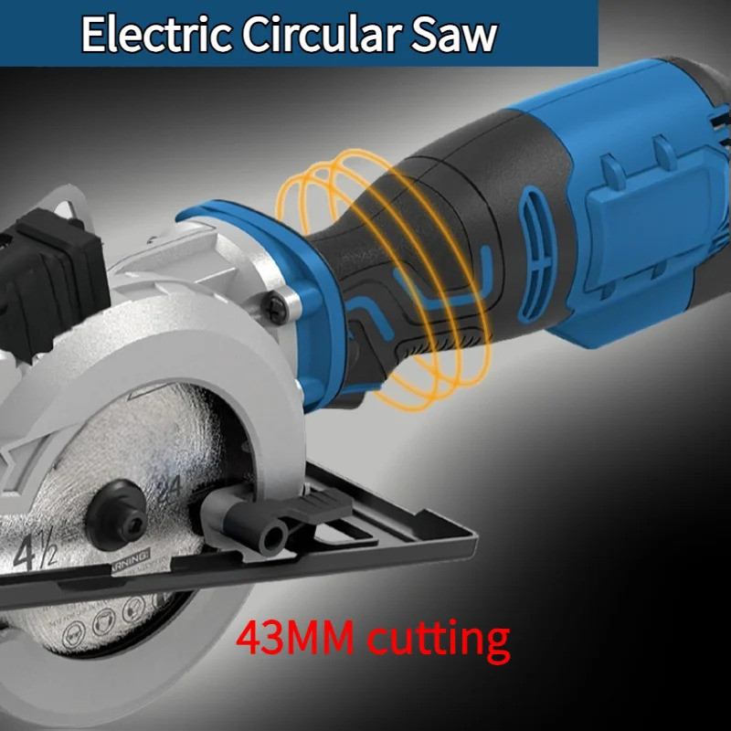 45 Degree Cutting 115mm Electric Mini Circular Saw with Laser Multi ...