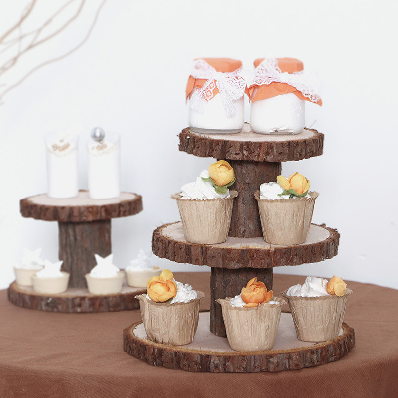 European Style Wooden Mori Series Dessert Table Decoration Wedding ...