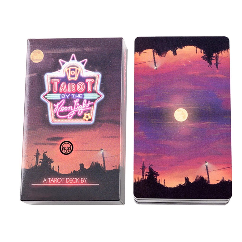 Divination Tarot Card Neon Light Tarot Toy Bright Colors Entertainment ...