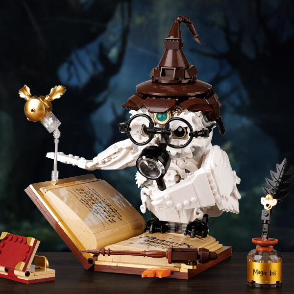 Ideas Magic World Owl Building Bricks Set Animal MOC Potter Toy with ...