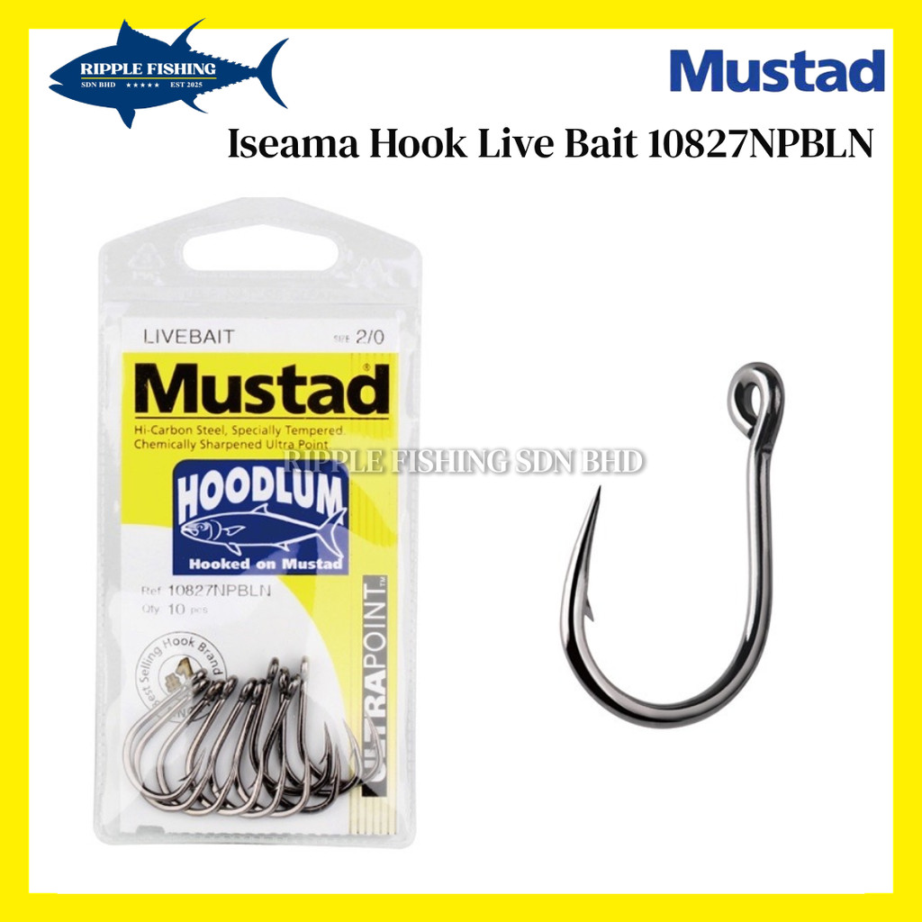 Mustad Iseama Hook Live Bait 10827NPBLN /Mata kail | Shopee Malaysia