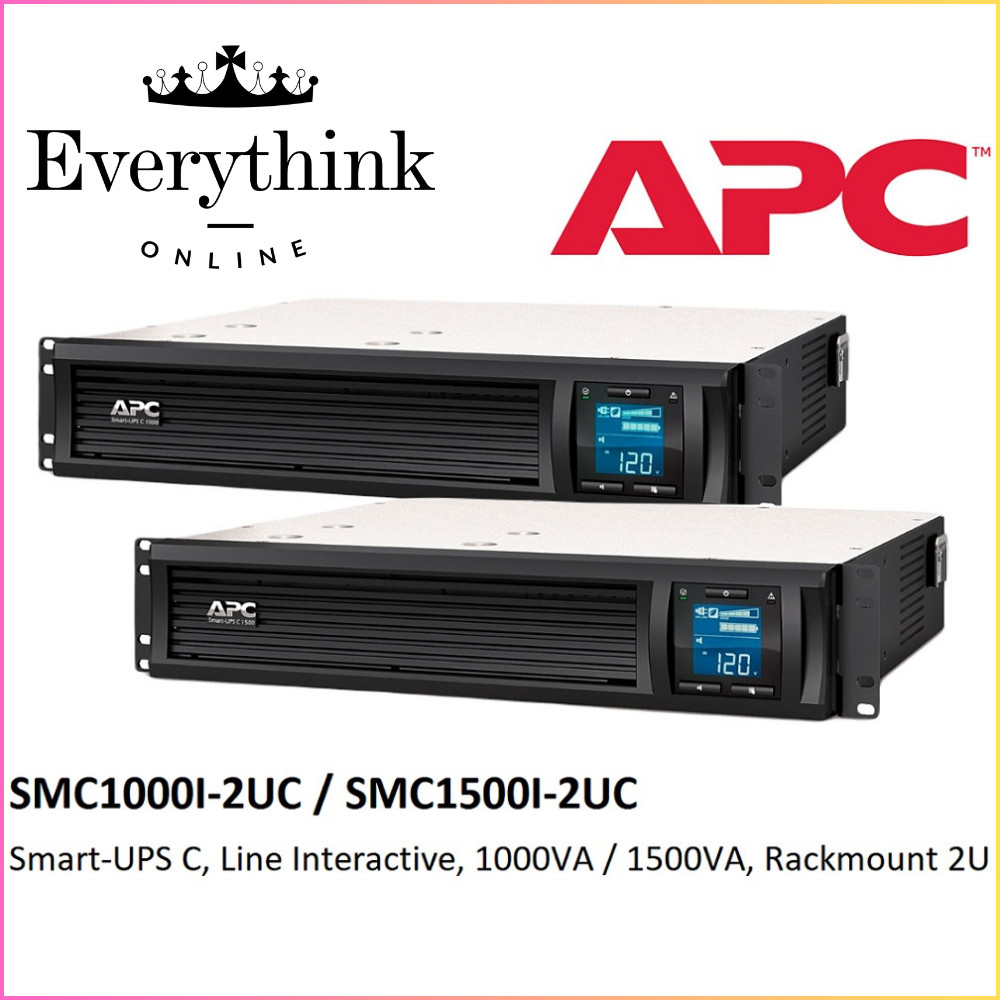 APC SMC1000I-2U / SMC1500I-2U / SMC1000I-2UC / SMC1500I-2UC SMART-UPS C 1000VA / 1500VA RACK ...