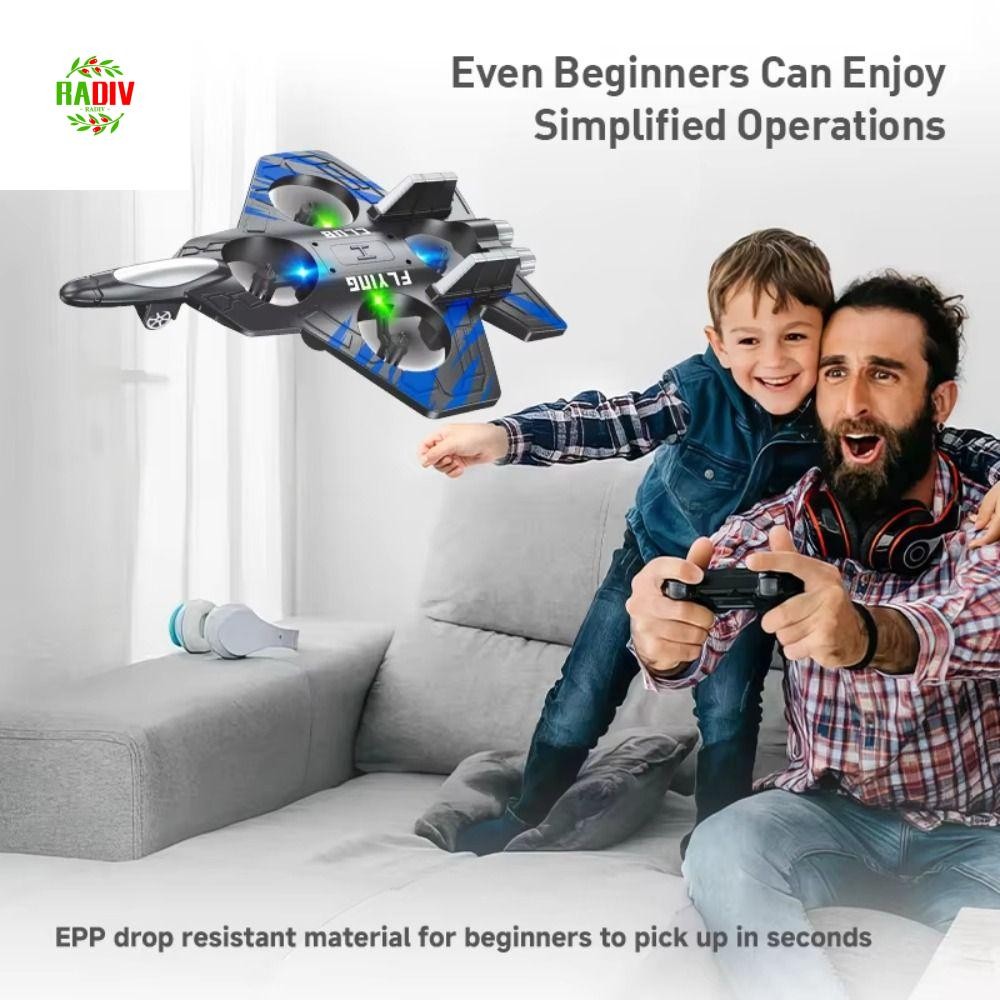 RADIV Remote Control Foam Fighter, EPP Foam RC Drones Four Motor Helicopter Toy, Gravity Sensing ...