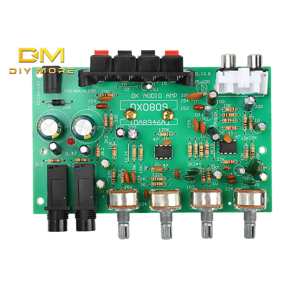 DIYMORE DC12V Dual Channel Amplifier Board With Microphone 2.0 ...