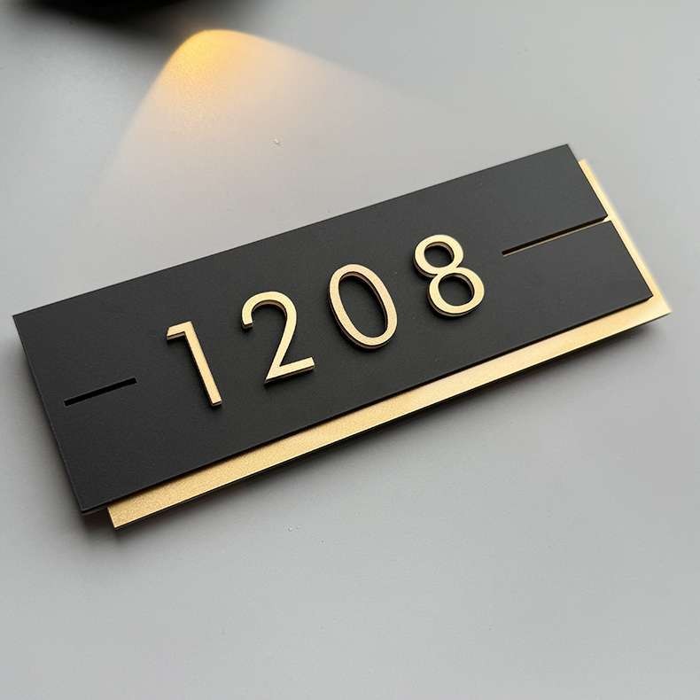 Solar House Number Plate House Signage Sign Plate Plaque Home LED Tanda ...