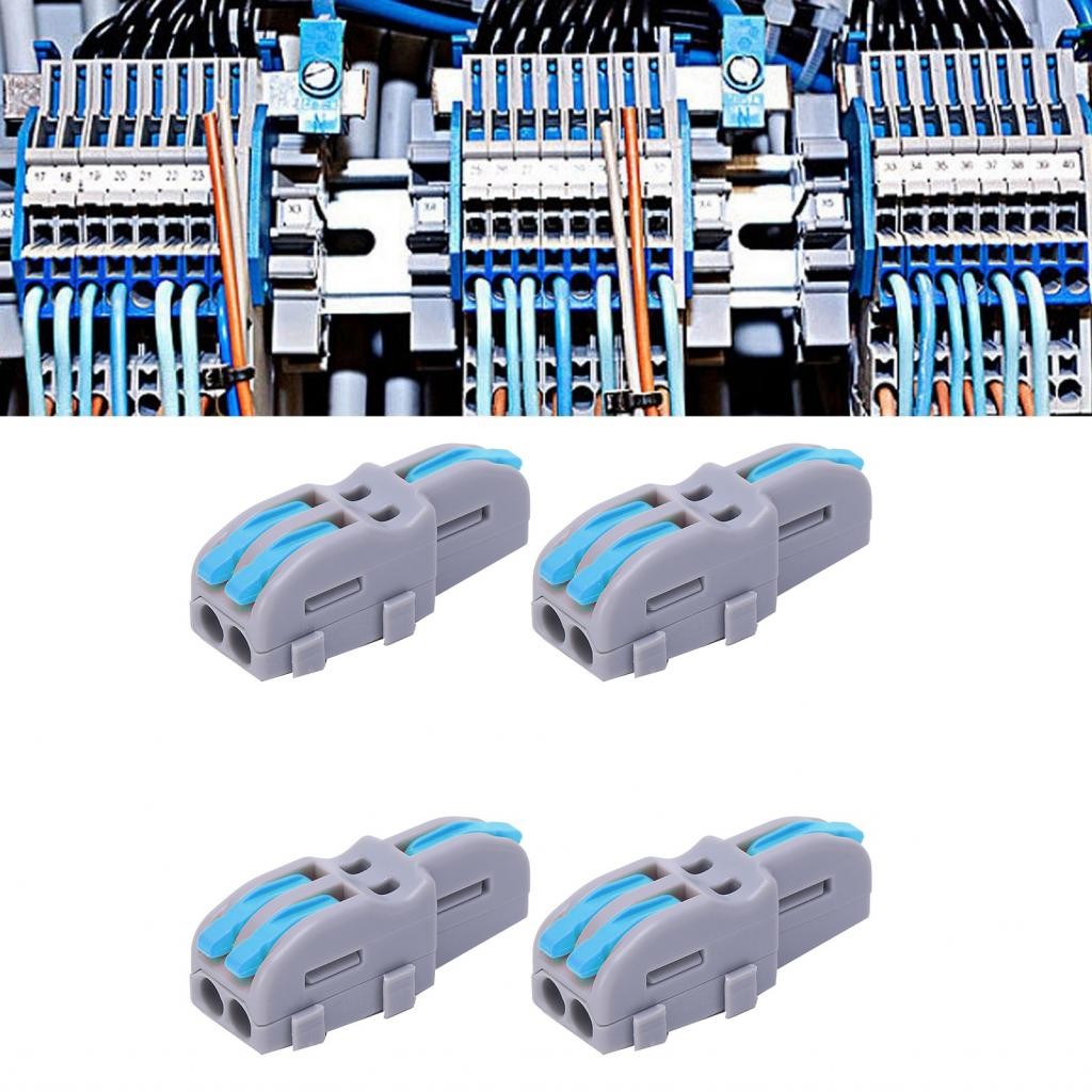 20Pcs Quick Terminal Block 1 in 2 out Wire Connector TShape PushType ...