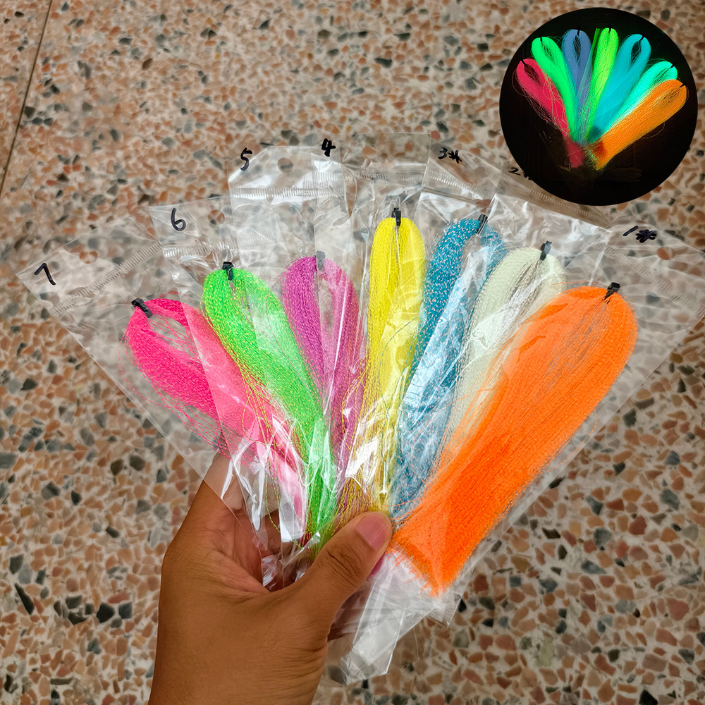 Luminous Holographic Crystal Flash Tinsel Flashabou Fly Tying Material Pike Trout Streamers Jig ...