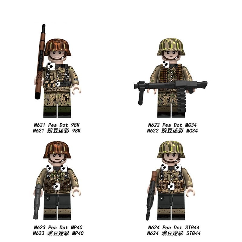 MOC World War II Military Camouflage Soldier German Figure Field ...