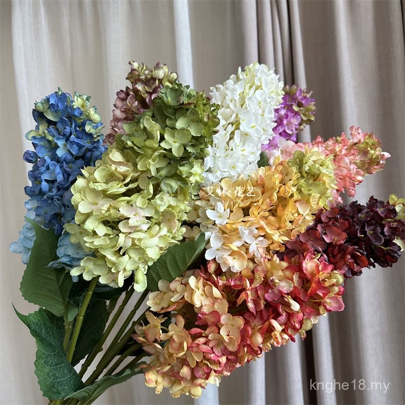 Cawangan Tunggal Lukisan Minyak Pagoda Bunga Buatan Pagoda Hydrangea ...