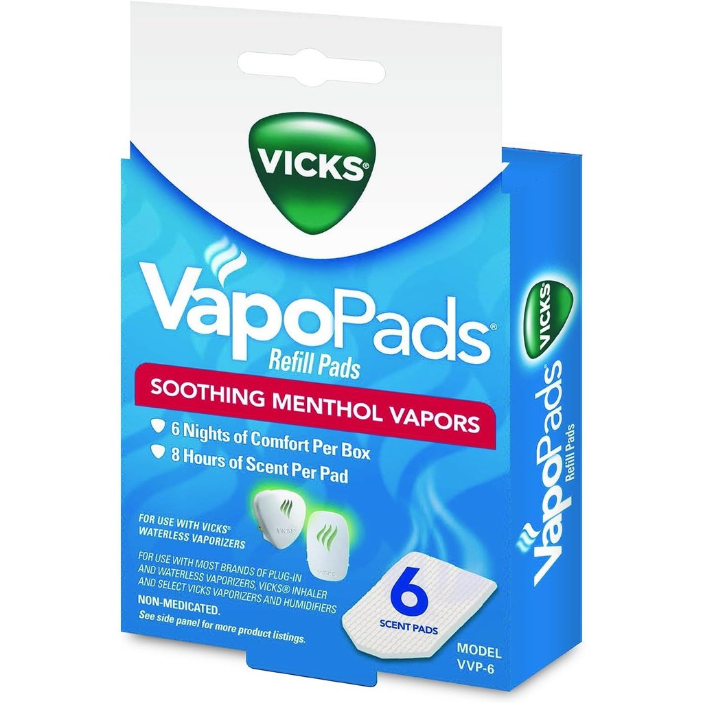 Vicks VapoPads, Soothing Menthol Vapors Replacement Pads, For Use in ...