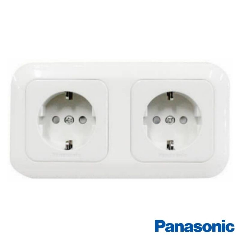 Panasonic Dual Socket NON CP WEJP 11322-7 Wide Series White | Shopee ...