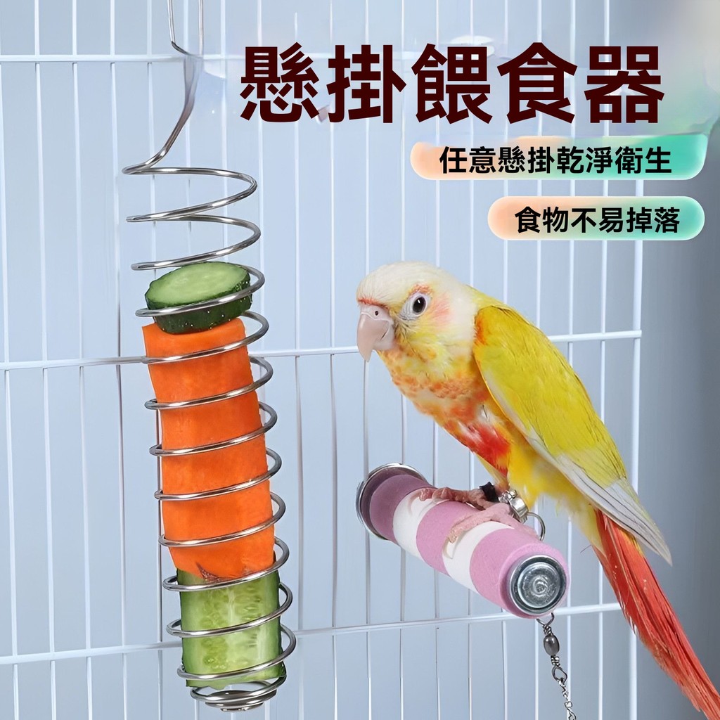 Parrot Hanging Feeder Fruit Bird 316 Stainless Steel Foraging Vegetable ...
