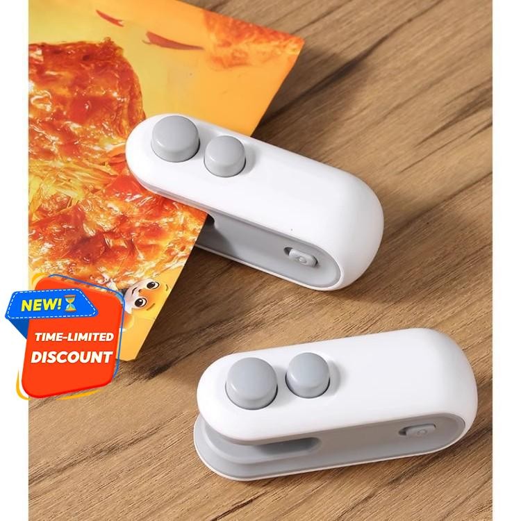 2-in-1 Mini Bag Sealer, USB-C Rechargeable Heat Sealer with Cutter and ...