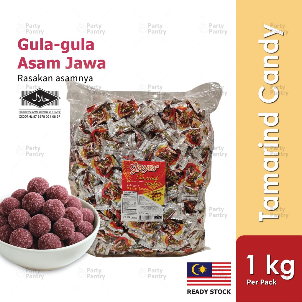 PP Asam Jawa Thailand Halal Jayer Tamarind Candy 1kg Gula Gula Asam ...