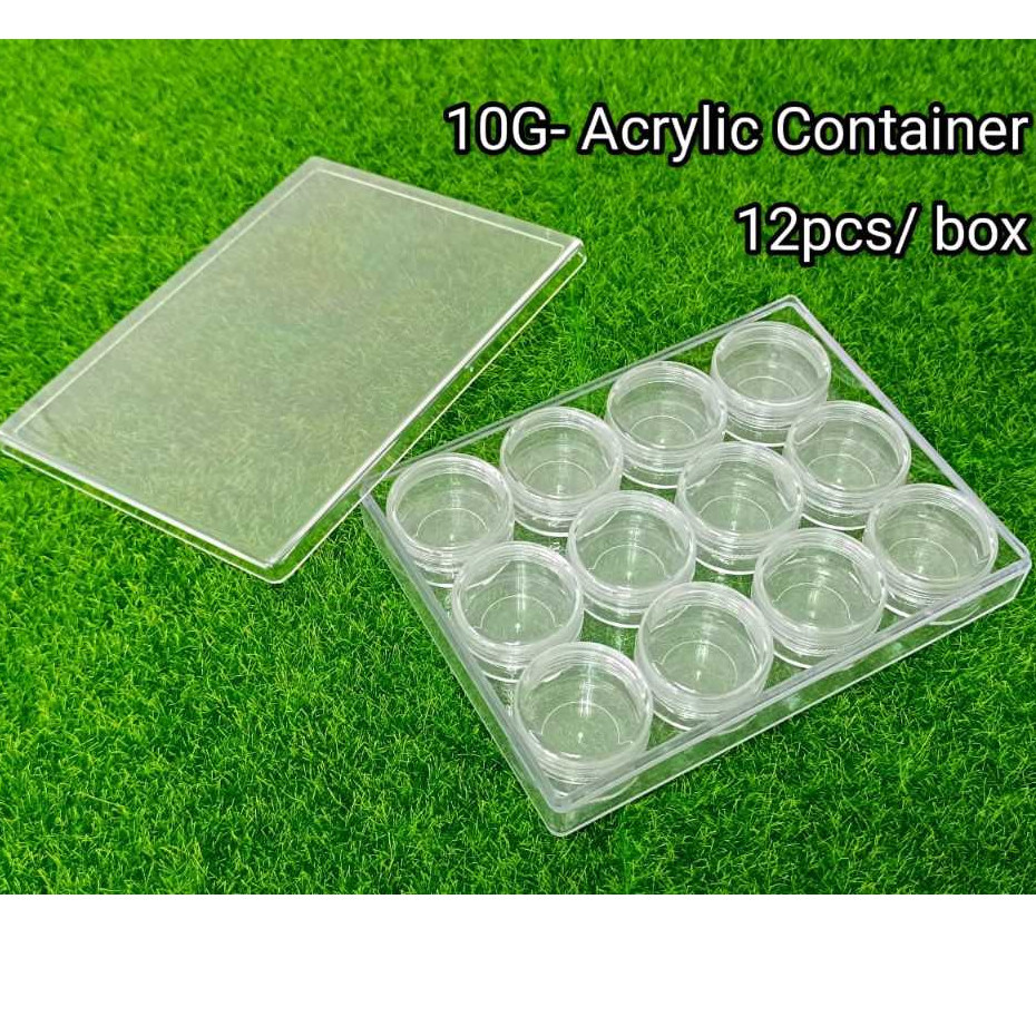 [12pcs/box, 24pcs/box] 10G-Bekas Acrylic Kosong/ Acrylic Container ...