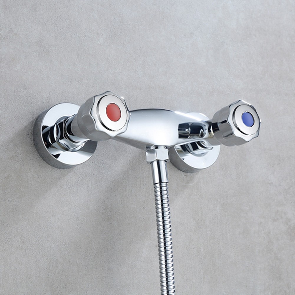 Double switch shower faucet hot and cold dual control wall-mounted ...