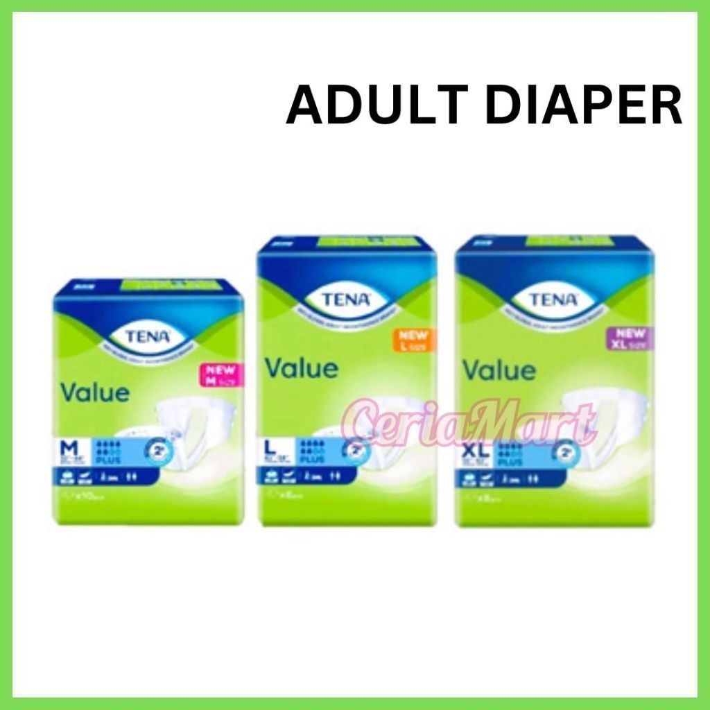 TENA Value Adult Diaper M10s/L8s/XL8s | Shopee Malaysia