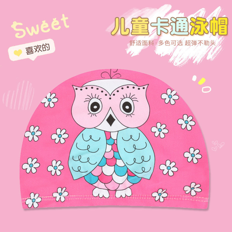 Children Wholesale Swimming Cap Ear Protection Waterproof Swimming Cute ...
