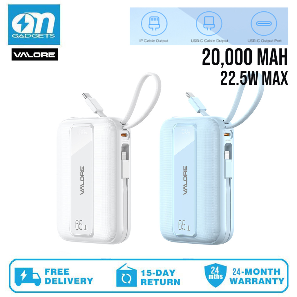 VALORE PD53 Mini Portable Power Bank 20,000mAh Fast Charging with SCP ...