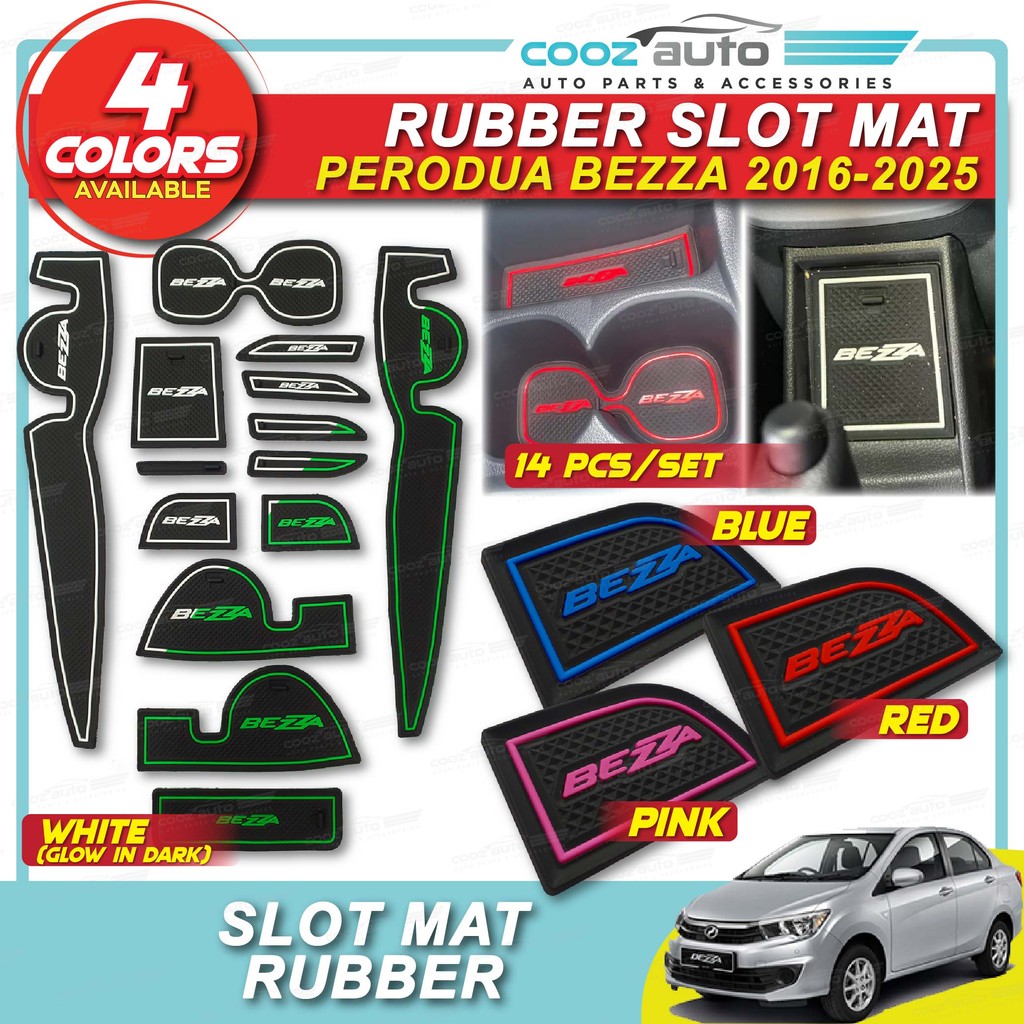 Perodua Bezza 2016 - 2025 Interior Rubber Slot Mat Storage Carpet White ...