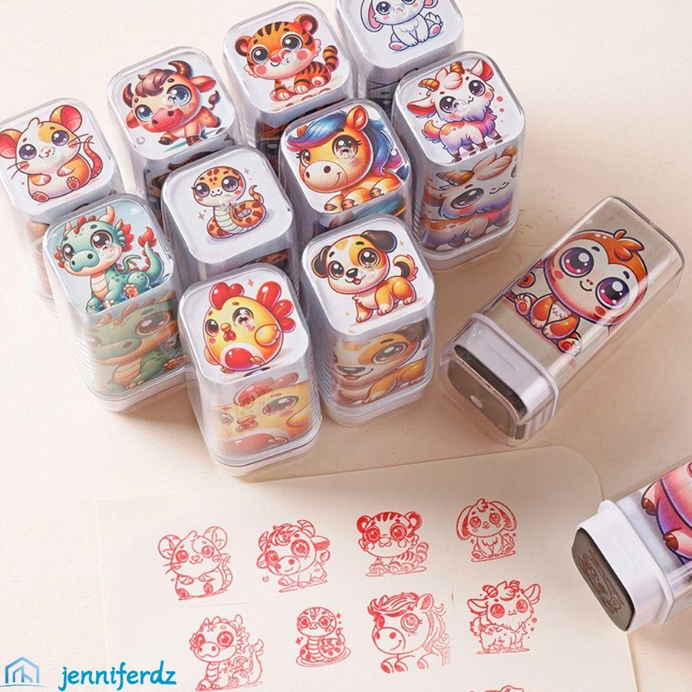 JENNIFERDZ Cute Animals Seal, Stationery DIY Painting Zodiac Stamps ...