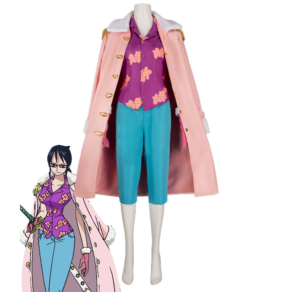 One Piece Tashigi cosplay costume set, navy uniform, Halloween ...