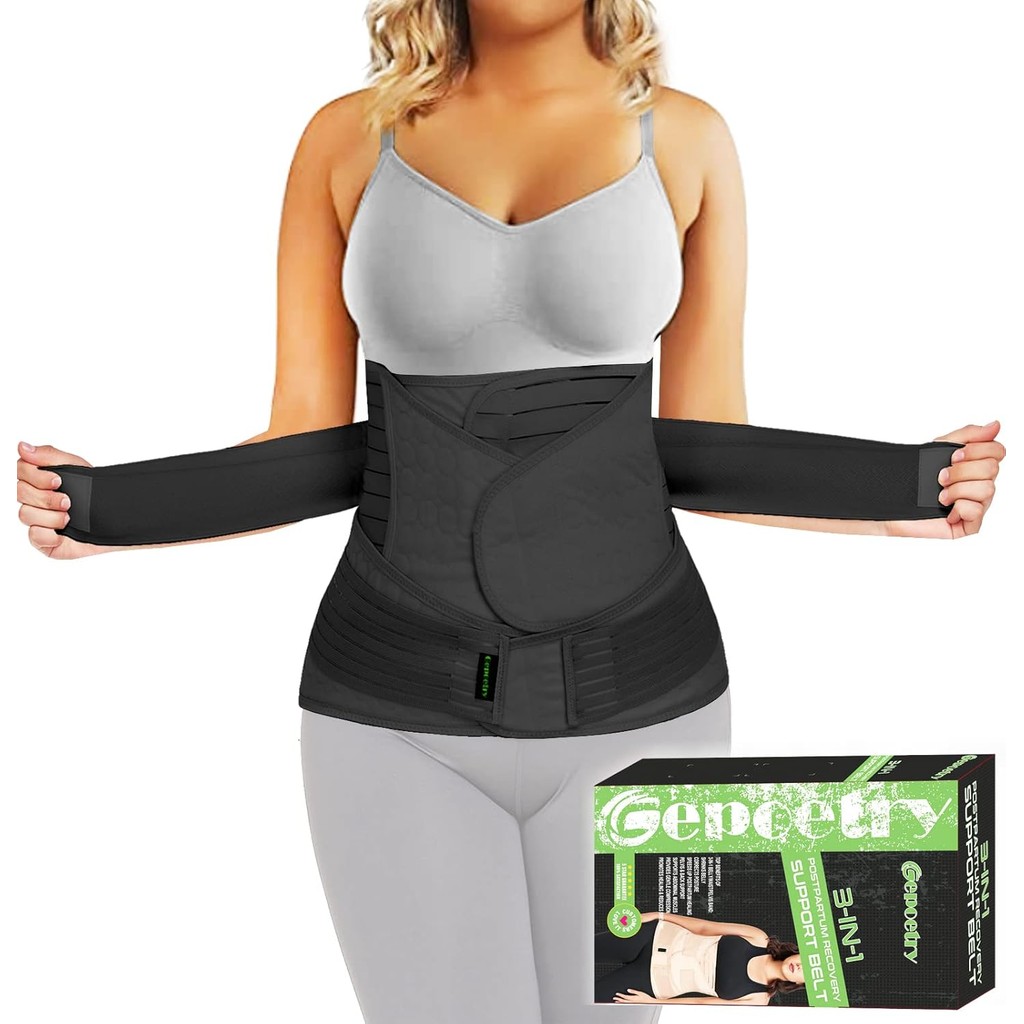3 in 1 Postpartum Belly Band Wrap Support Recovery Girdles Abdominer ...