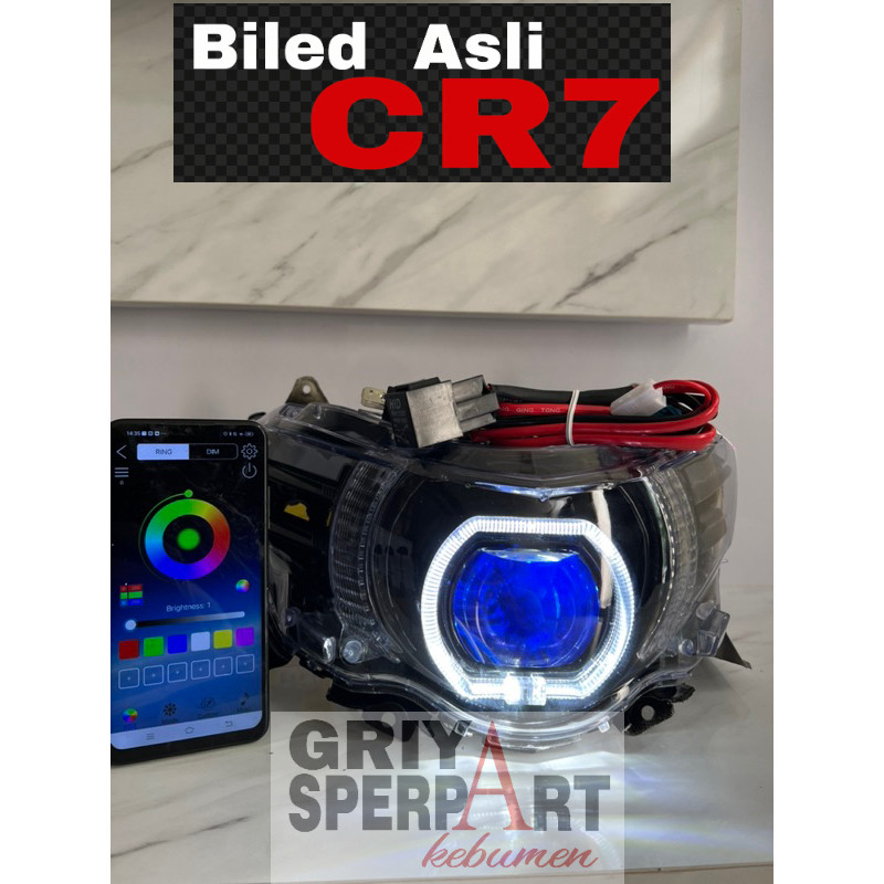 Mio Soul GT Fi custom Biled headlamp Original CR7 devil RGB projector ...
