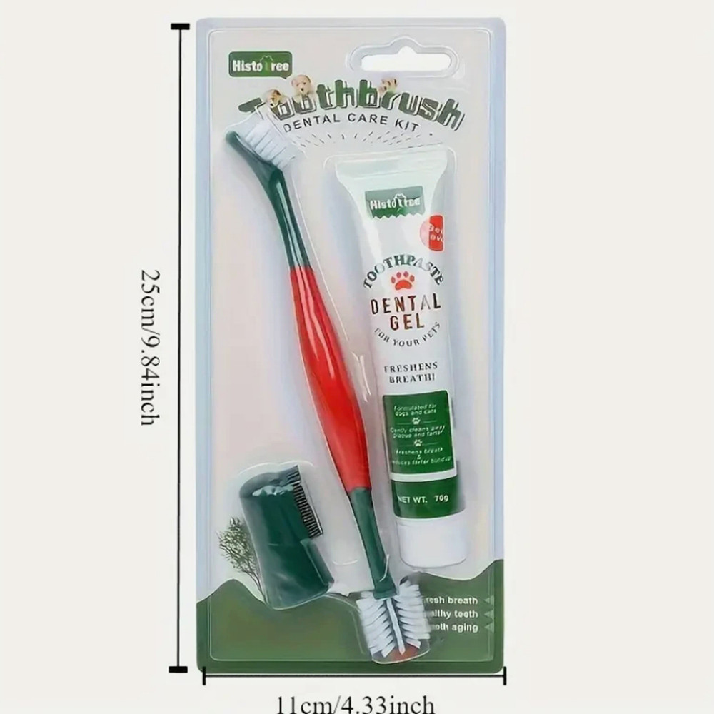 Pet Toothpaste Toothbrush 75g - Beef Flavored Tooth Brush and Paste Set ...