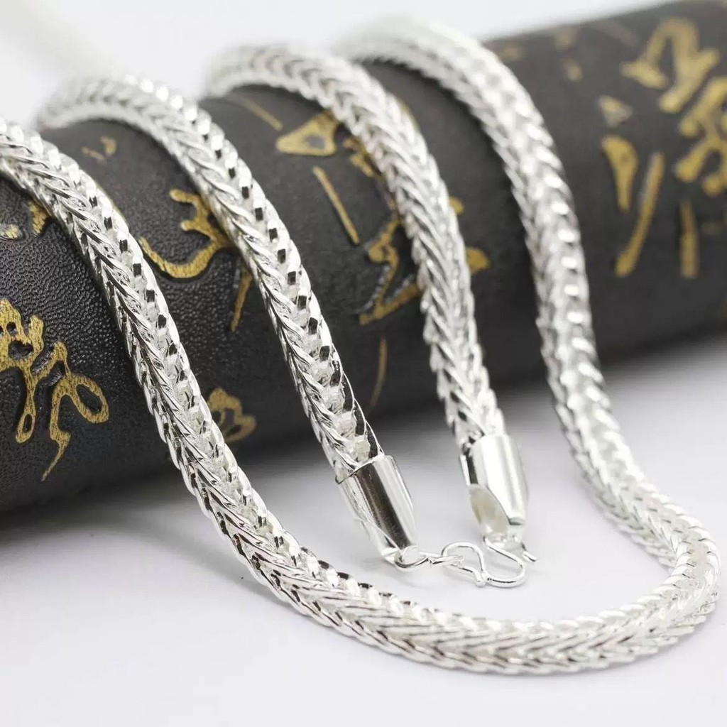 S999 Sterling Silver Dragon Head Necklace Men Fashion Domineering Boss ...