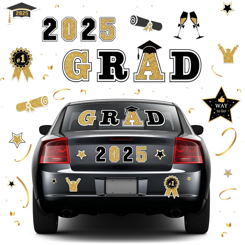 Geyee 20 Pcs Graduation Car Magnets Set Congrats 2025 Magnetic Grad ...